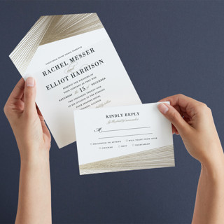 String Art All-in-One Foil-Pressed Wedding Invitat... | Minted