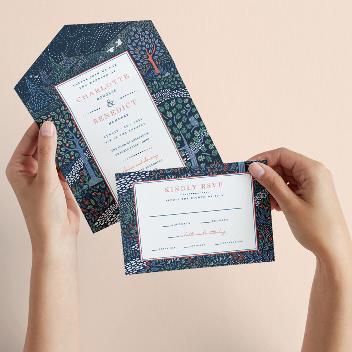 Woodland Garden All-in-One Wedding Invitations by Paper Sun Studio | Minted