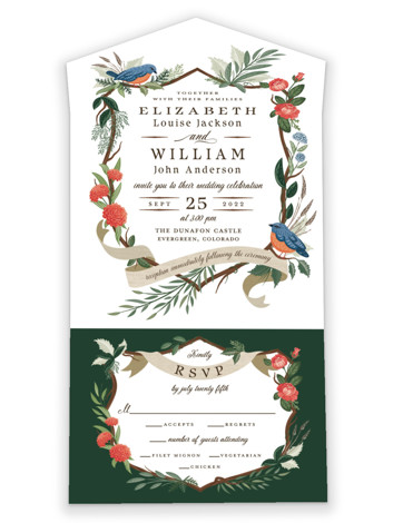 Nature's Crest All-in-One Wedding Invitations by Paper Sun Studio | Minted