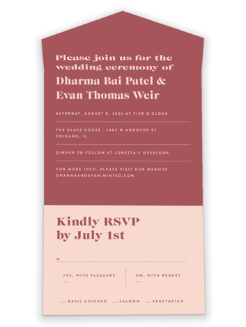 headline All-in-One Wedding Invitations by Melissa Egan of Pistols | Minted