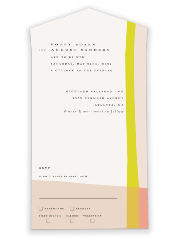 Color Block All-in-One Wedding Invitations by Morgan Kendall | Minted