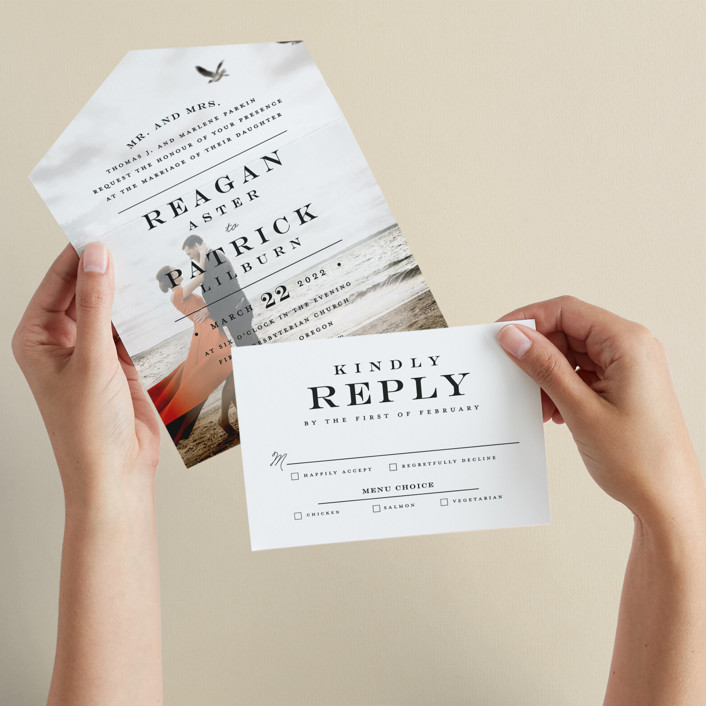 Library Square All-in-One Wedding Invitations by Meagan Christensen ...