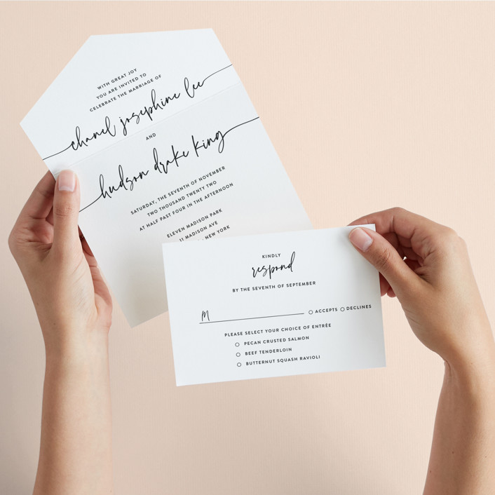 Madison Ave All-in-One Wedding Invitations by Design Lotus | Minted