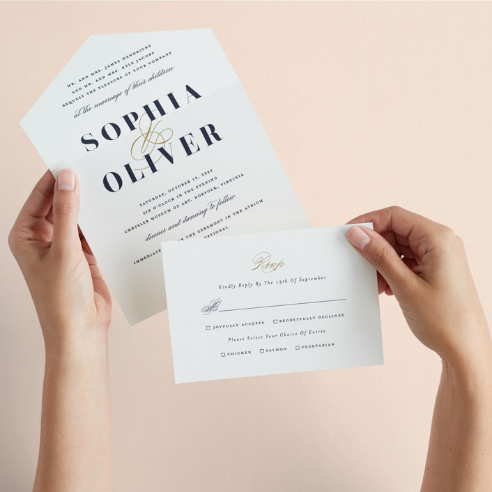 Bold Love All-in-One Wedding Invitations by Brandy Folse | Minted