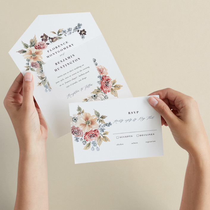 Wildflower Garden All-in-One Wedding Invitations by Wildfield Paper Co ...