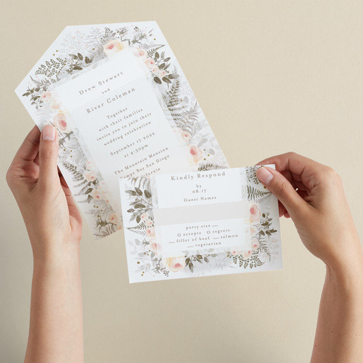 beautiful posies All-in-One Wedding Invitations by Phrosné Barwood | Minted