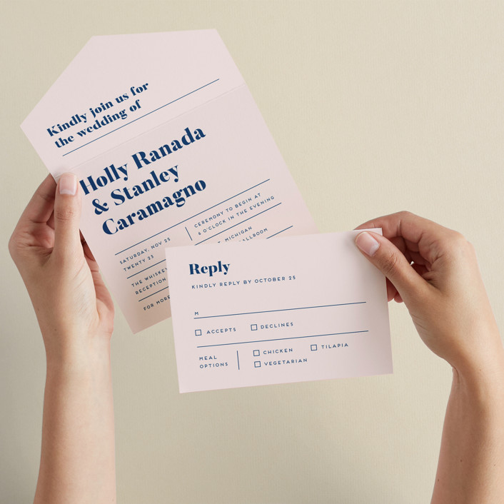 Vogue All-in-One Wedding Invitations by Genna Blackburn | Minted