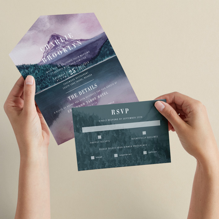 High All-in-One Wedding Invitations by Yuliya Evseeva | Minted