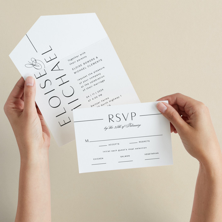 Of Note All-in-One Wedding Invitations by Olivia Raufman | Minted