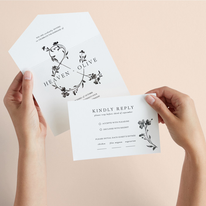Floral Union All-in-One Wedding Invitations by Pati Cascino | Minted
