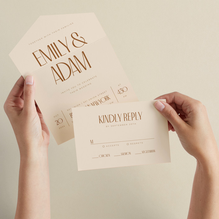 Classic Touch All-in-One Wedding Invitations by April Astudillo | Minted