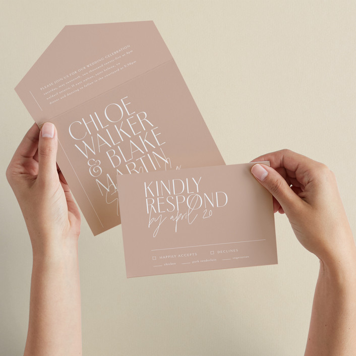 Overlap All-in-One Wedding Invitations by Kelly Schmidt | Minted