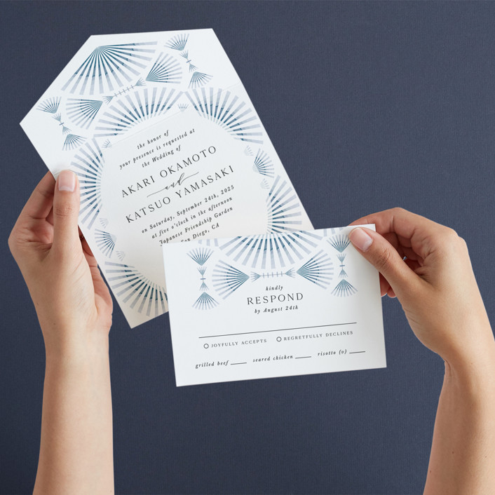 AKARI All-in-One Wedding Invitations by Melanie Kosuge | Minted