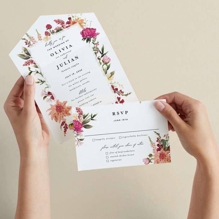 Lush All-in-One Wedding Invitations by Susan Moyal | Minted