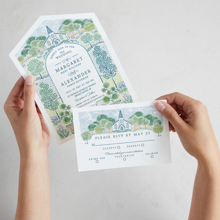 Going to the Chapel All-in-One Wedding Invitations by Paper Sun Studio ...