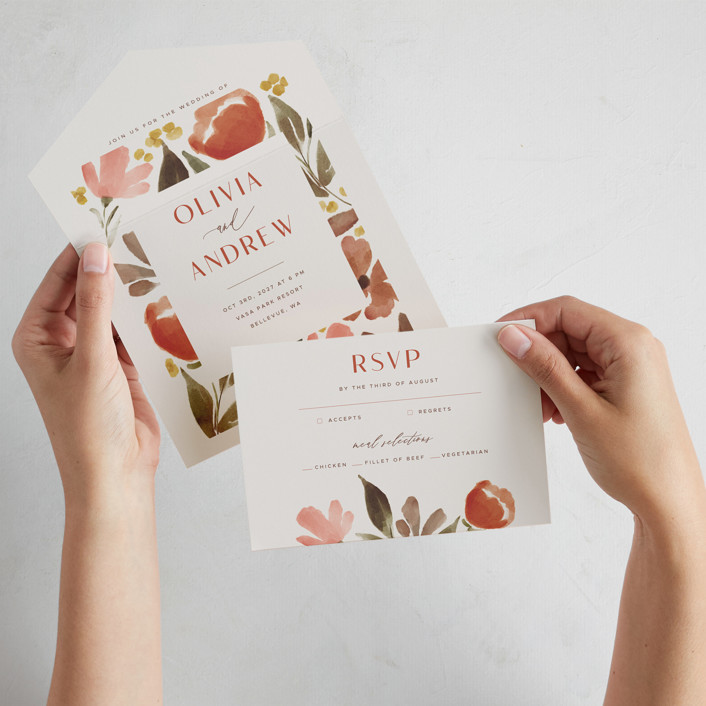 Giardino All-in-One Wedding Invitations by Vera Lim | Minted
