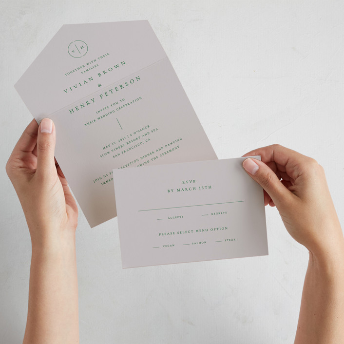 wellness All-in-One Wedding Invitations by Sumak Studio | Minted