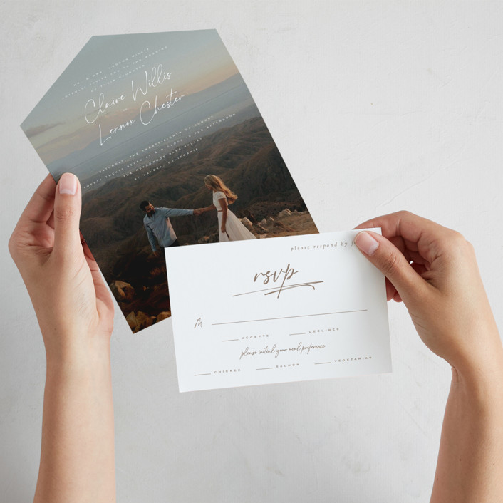 Full Photo All-in-One Wedding Invitations by Orasie | Minted