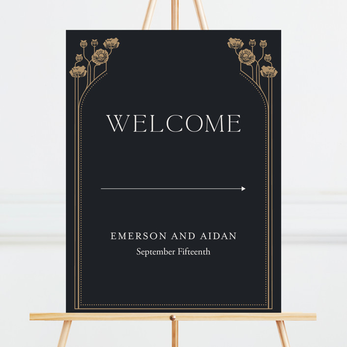 Nouveau flowers Large Custom Signs by Ana de Sousa | Minted