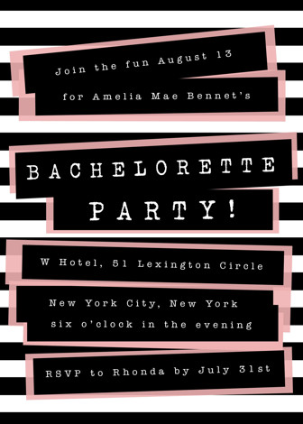 Ransom Bachelorette Party Invitations by Baumbirdy | Minted