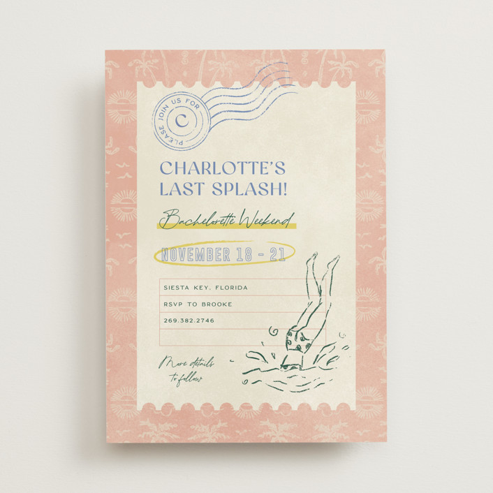 Coastal Drift Bachelorette Party Invitations by Pixel and Hank | Minted