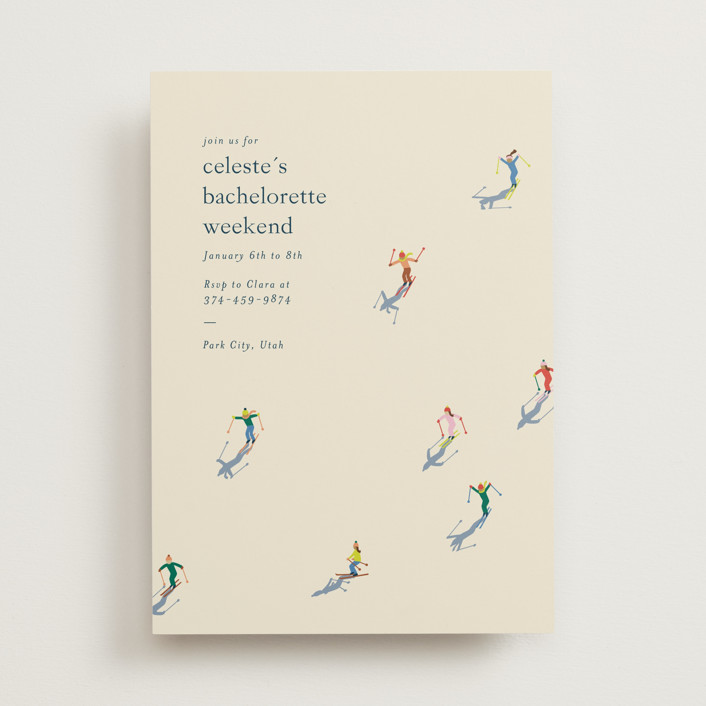 slope Bachelorette Party Invitations by Ellen Schlegelmilch | Minted