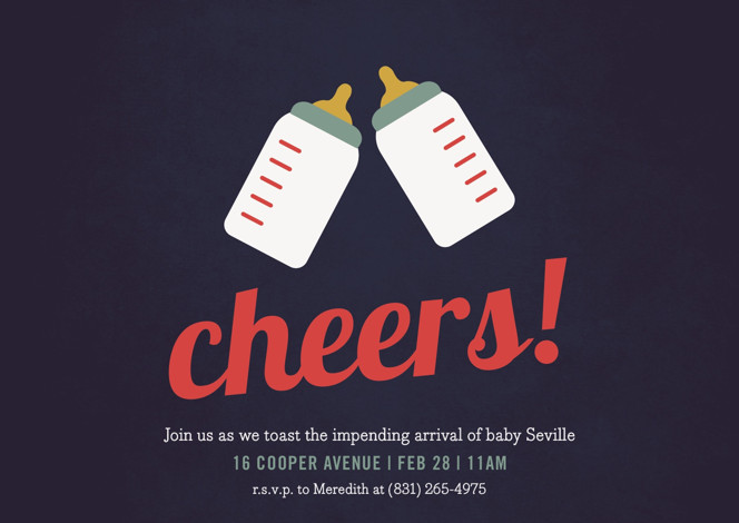 Cheers! Baby Shower Postcards by Picklelily | Minted