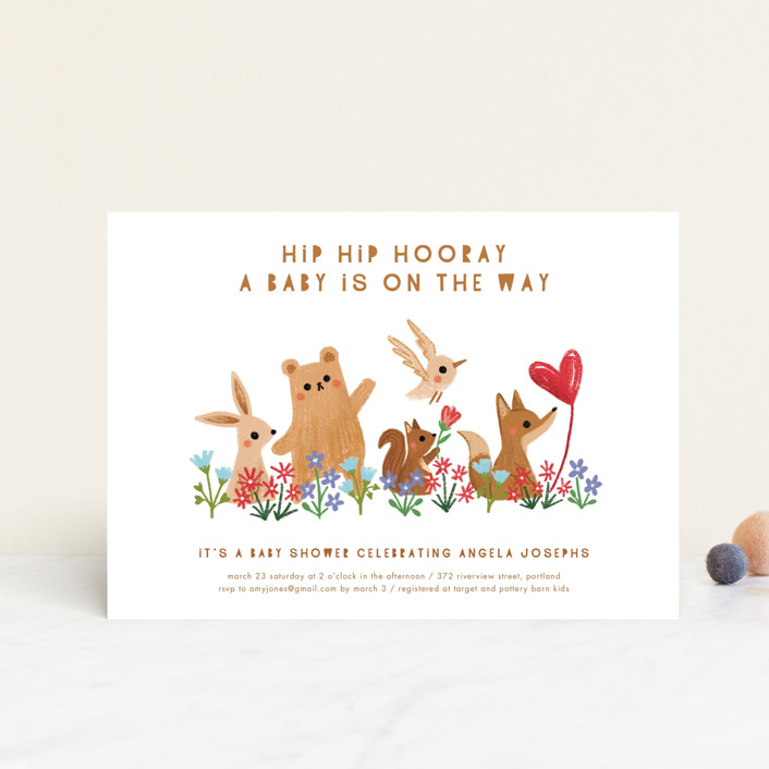Hooray Baby Shower Postcards by Vivian Yiwing | Minted