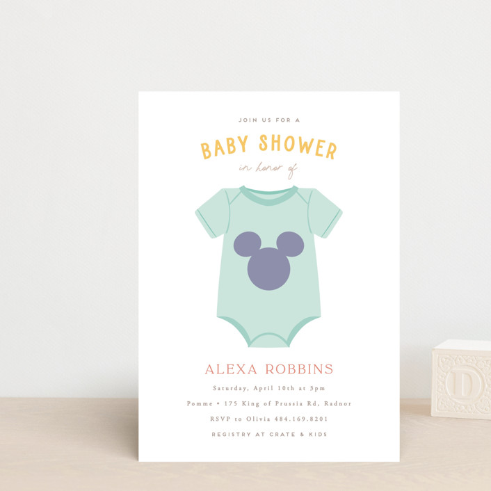 Disney's Mickey Mouse Ears Baby Shower Postcards by Everett Paper Goods ...