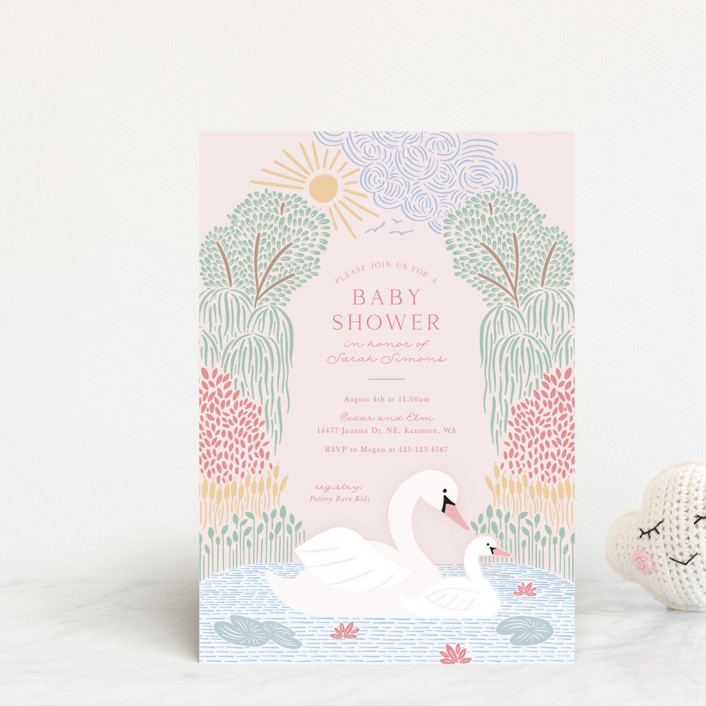Swan Song Baby Shower Postcards by Carolyn Kach | Minted