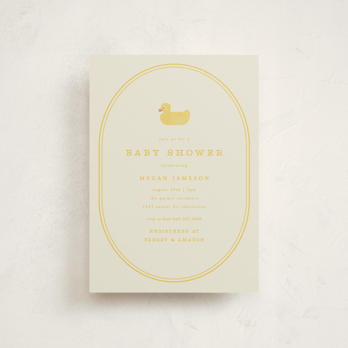 Simple Duck Baby Shower Postcards by Brianne Larsen | Minted