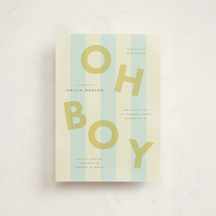 oh boy Baby Shower Postcards by Ellen Schlegelmilch | Minted