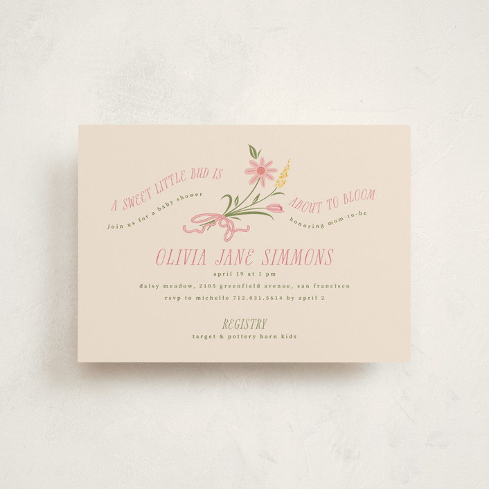 little bud Baby Shower Postcards by letterfix | Minted