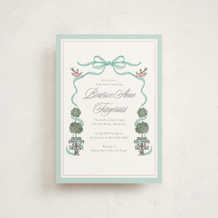 Tiny Topiary Baby Shower Postcards by Jackie Crawford | Minted