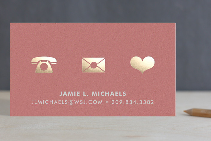 Icons Foil-Pressed Business Cards by Robert True of Waui Design | Minted