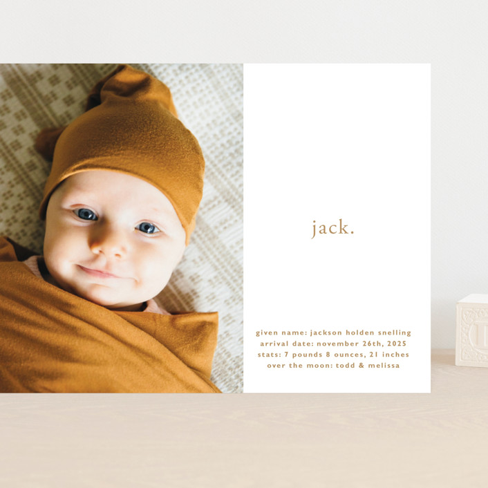 call me jack Grand Birth Announcements by Faith Dorn | Minted