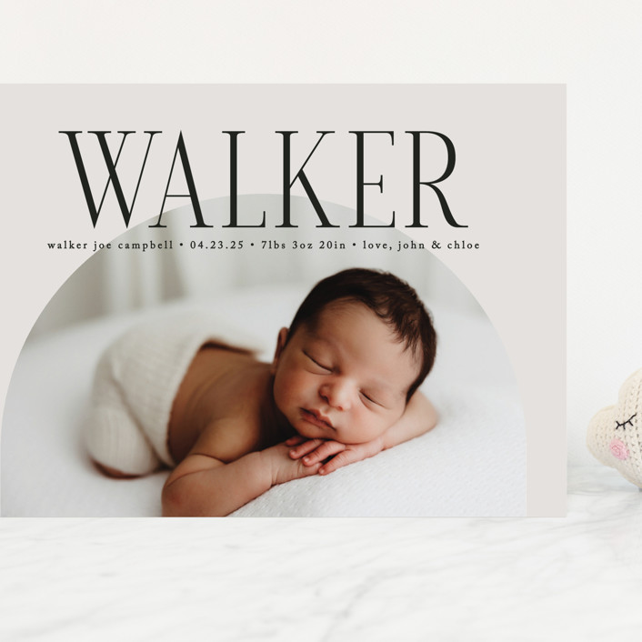 Round Grand Birth Announcements by Brianne Larsen | Minted