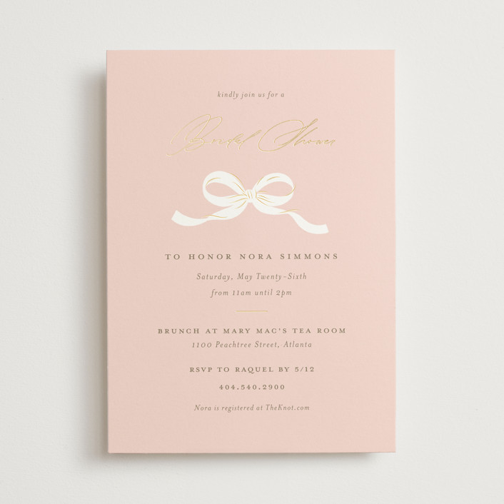 Sweetheart Foil-Pressed Bridal Shower Invitations by Paper Raven Co ...