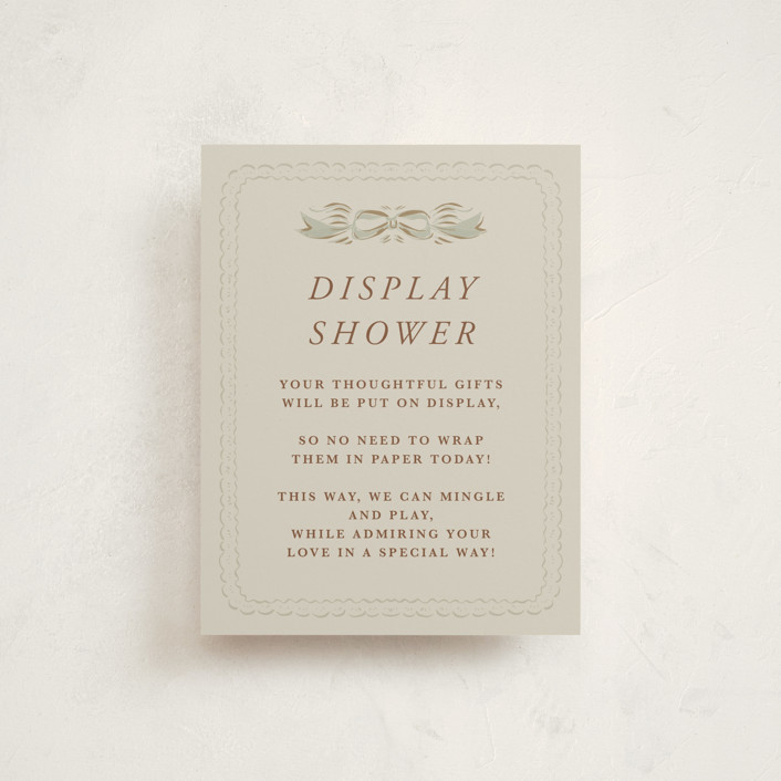Scallop Border Baby Shower Insert Cards by Lucrecia Caporale | Minted