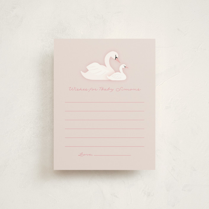 Swan Song Baby Shower Insert Cards by Carolyn Kach | Minted