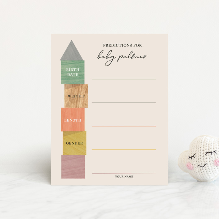 Baby Shower Blocks Baby Shower Insert Cards by Penny Eversole | Minted