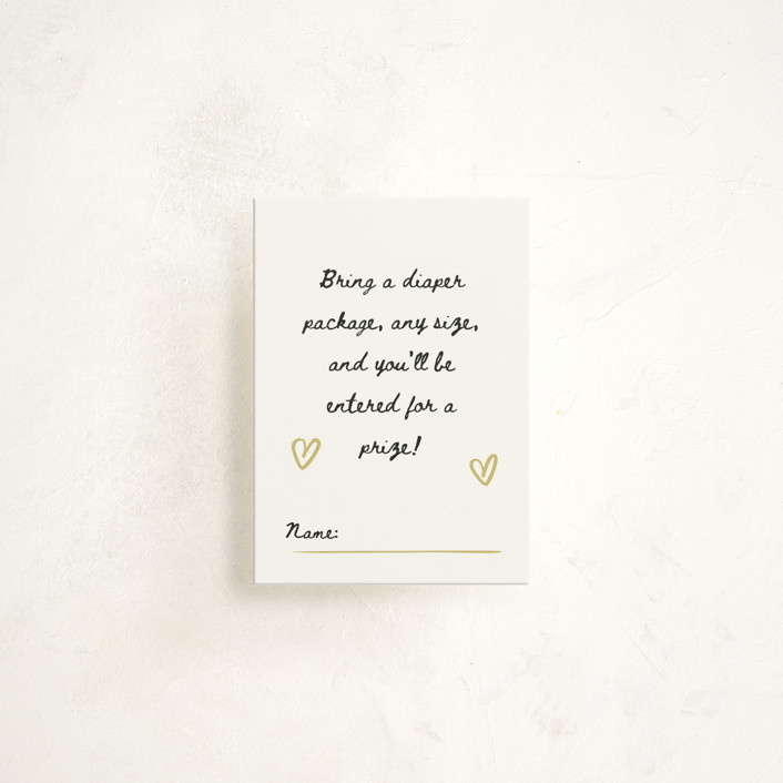 Golden Flowers Mini Baby Shower Insert Cards by Ani Somi | Minted