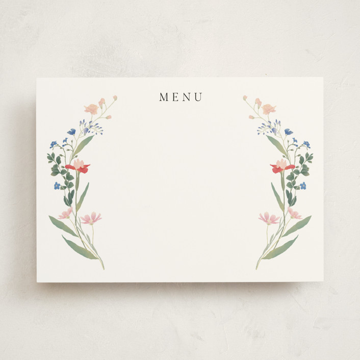 Botanical Fill-In Menus by Elly | Minted