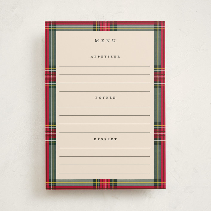 Highland Holiday Fill-In Menus by Olivia Kanaley Inman | Minted