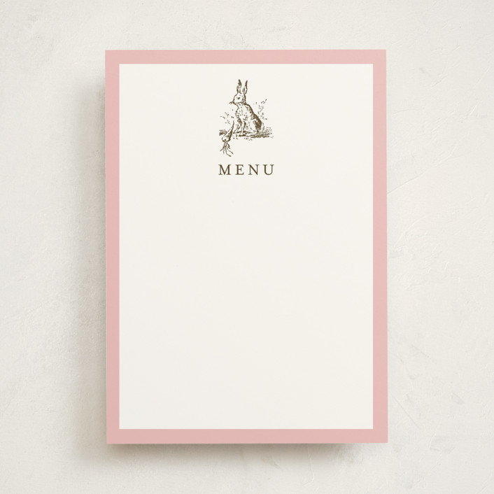 Classic Bunny Fill-In Menus by Megan Davis | Minted
