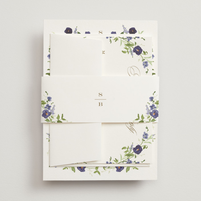 Wildflower Trellis Belly Bands by Everett Paper Goods | Minted
