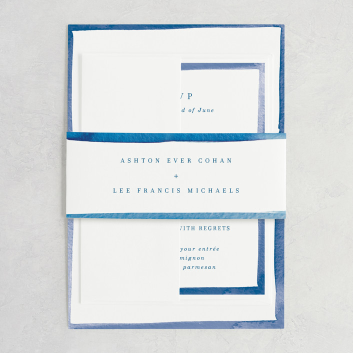 Watercolor Edged Border Belly Bands by Baumbirdy | Minted