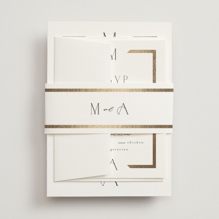 Chisel Foil-Pressed Belly Bands by Kristie Kern | Minted
