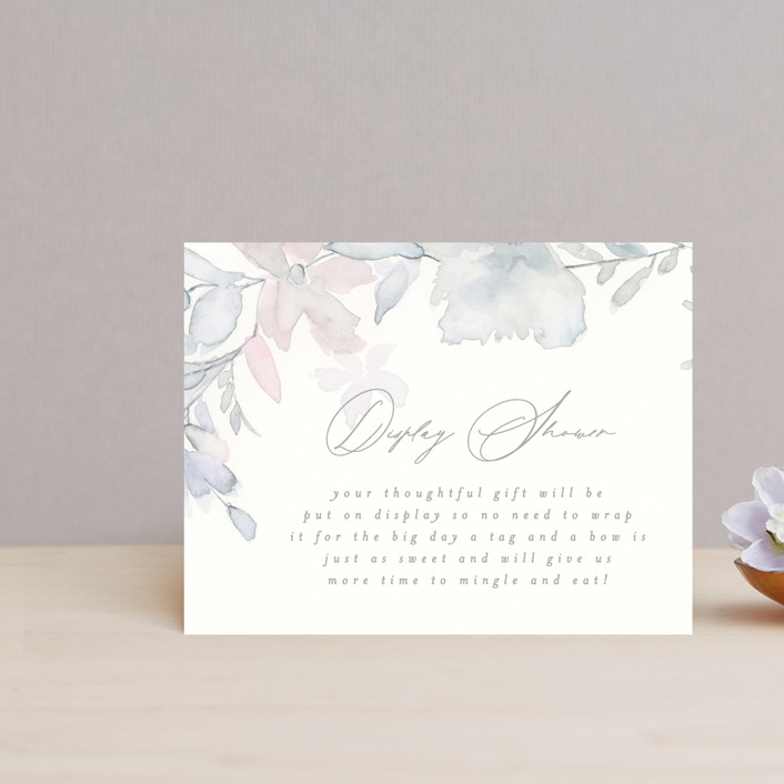 floral bow Bridal Shower Insert Cards by Phrosné Barwood | Minted