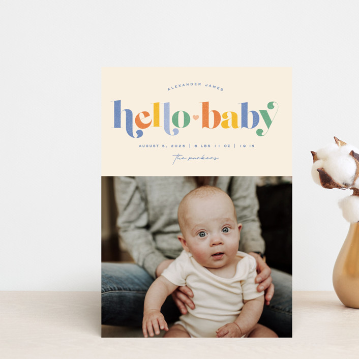 Hello Sweet baby Birth Announcement Petite Cards by Jessica Corliss ...